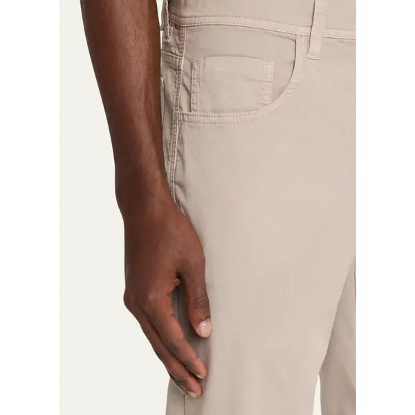 Cesare Attolini Cotton Slim Straight-leg Five-pocket Pants - Green