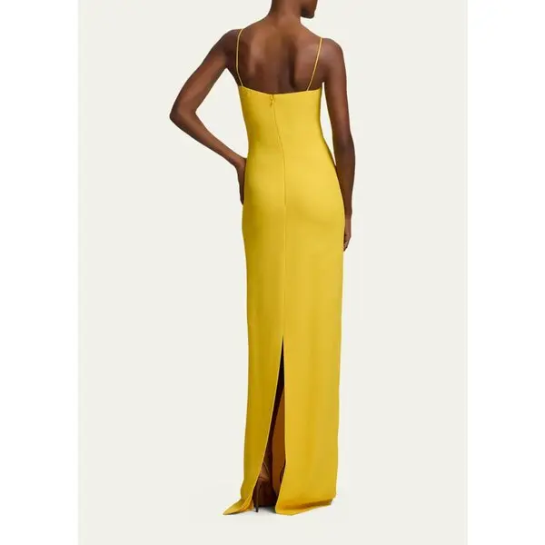 Ralph Lauren Demetrius Silk Cady Evening Dress