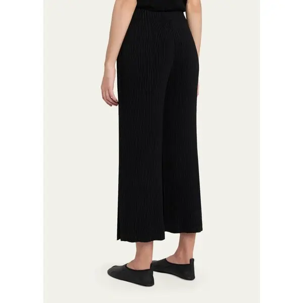 Issey Miyake Hatching Plisse Straight-leg Crop Pants