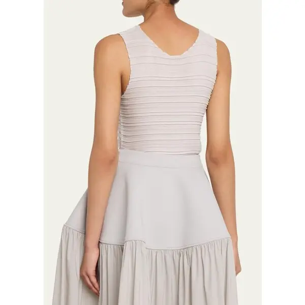 Issey Miyake Jiggly Pleated Plisse Tank Top