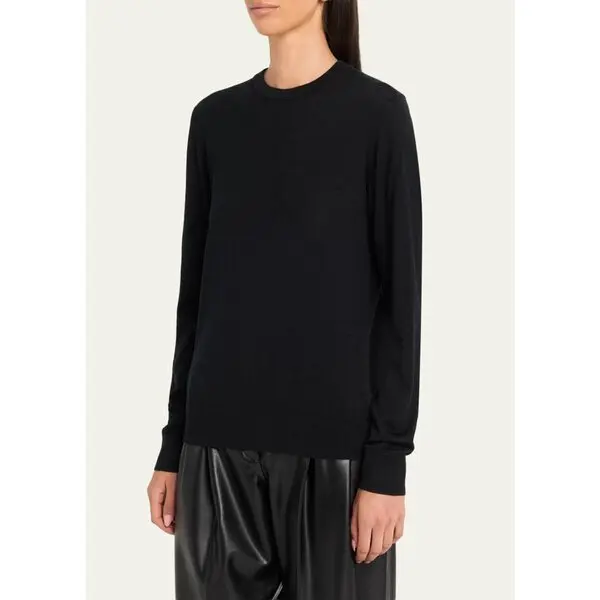 Michael Kors Crewneck Wool-blend Sweater - Black