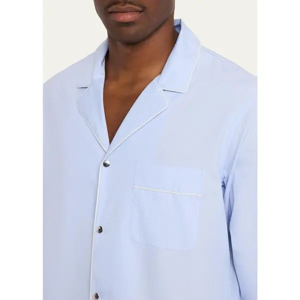 Moncler Fil-a-fil Cotton Long-sleeve Shirt