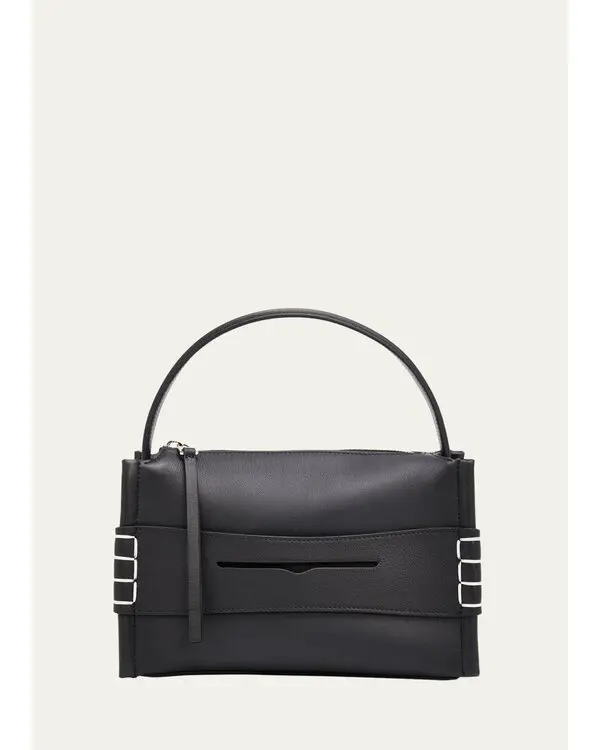 JW Anderson Small Loafer Leather Top-handle Bag - Black