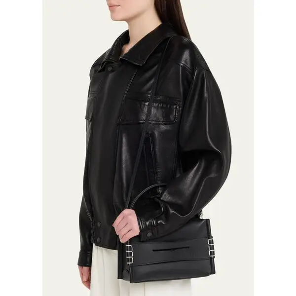 JW Anderson Small Loafer Leather Top-handle Bag - Black