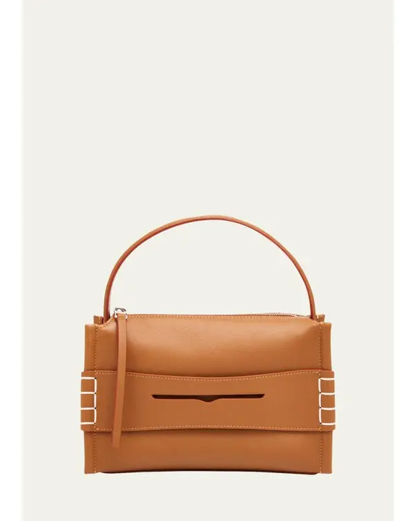 JW Anderson Small Loafer Leather Top-handle Bag - Tan