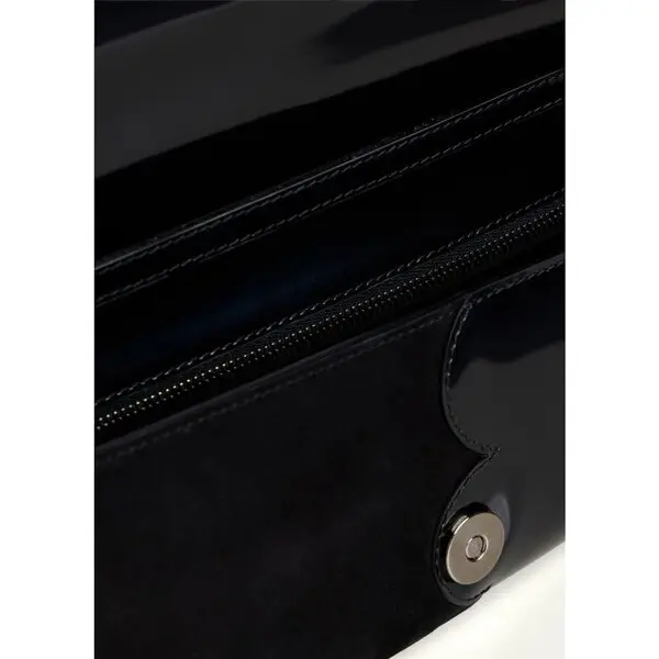 Akris Anouk Small Leather & Suede Trapezoid Clutch Bag