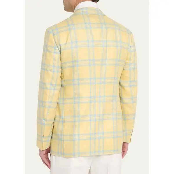 Cesare Attolini Cashmere And Silk Oversized Plaid Single-breasted Sport Coat