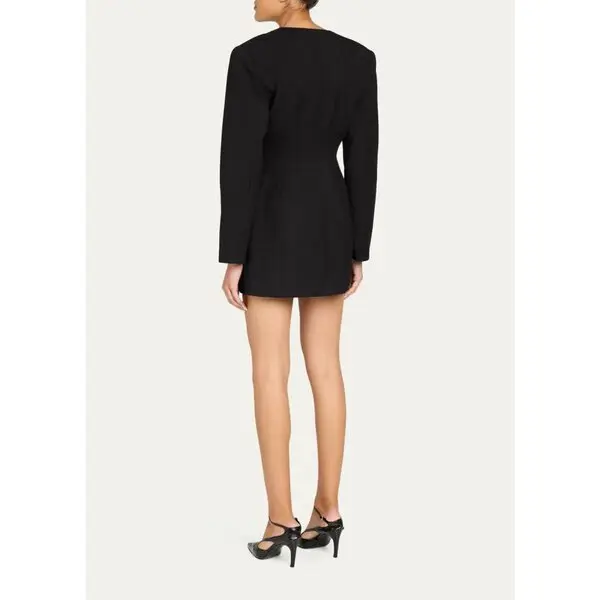 AEXAE Wool-silk Contoured Blazer Mini Dress