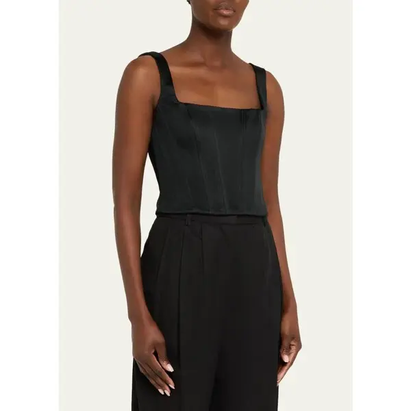 Alice + Olivia Lilianna Satin Corset Top