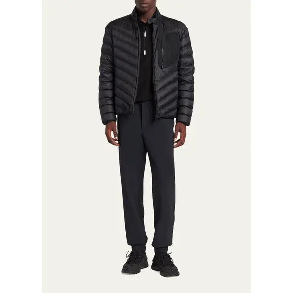 Moncler Logo Cotton Piquet Half-zip Polo Shirt
