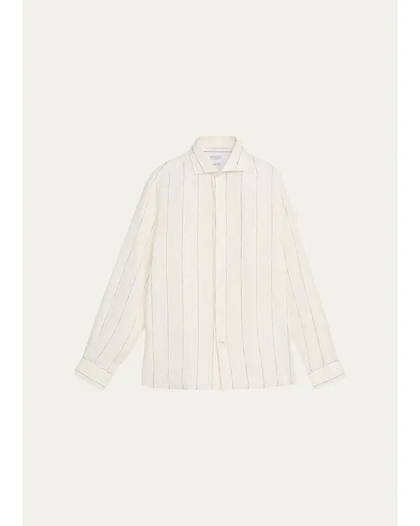 Brunello Cucinelli Cotton Wide Stripe Button-down Shirt