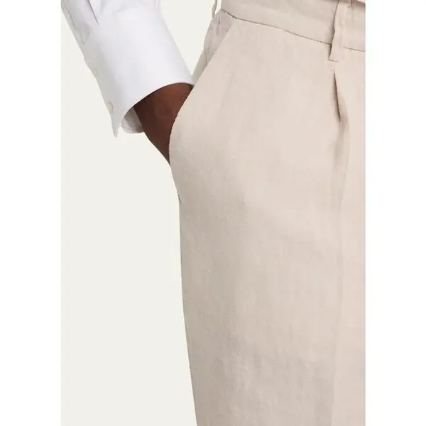 Brunello Cucinelli Wool Straight-leg Pleated Pants
