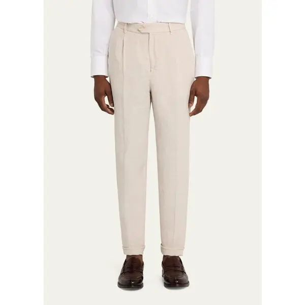 Brunello Cucinelli Wool Straight-leg Pleated Pants