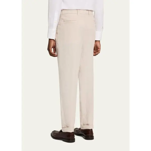 Brunello Cucinelli Wool Straight-leg Pleated Pants
