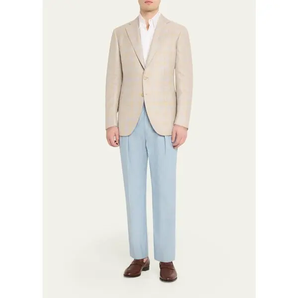 Cesare Attolini Plaid Cashmere-blend Sport Jacket - Tan