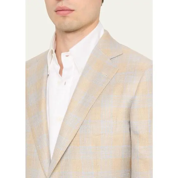 Cesare Attolini Plaid Cashmere-blend Sport Jacket - Tan