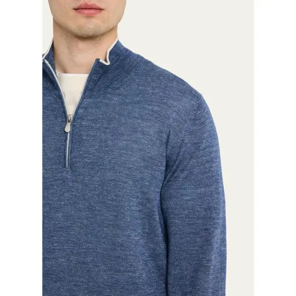 Brunello Cucinelli Cashmere Knit Quarter-zip Sweater - Deni