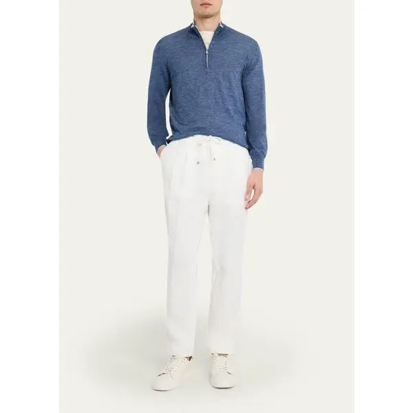 Brunello Cucinelli Cashmere Knit Quarter-zip Sweater - Deni