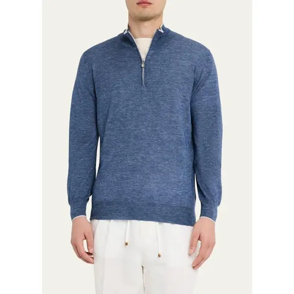 Brunello Cucinelli Cashmere Knit Quarter-zip Sweater - Deni