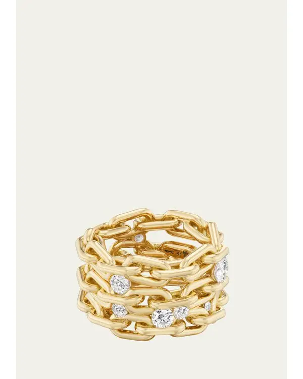 UNIFORM OBJECT 18k Gold & 1.1 Tcw Diamond Ring