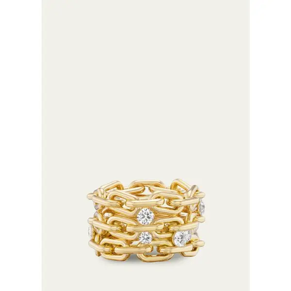 UNIFORM OBJECT 18k Gold & 1.1 Tcw Diamond Ring
