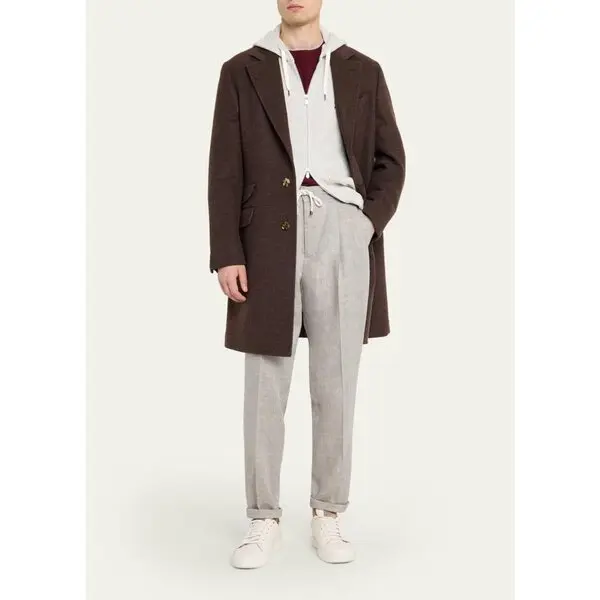 Brunello Cucinelli Cotton Rib Hooded Cardigan Sweatshirt