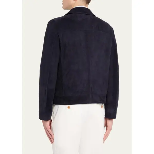 Brunello Cucinelli Double-breasted Leather Jacket