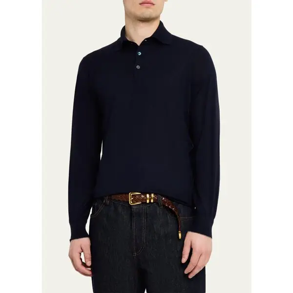 Brunello Cucinelli Cashmere Knit Polo Sweater