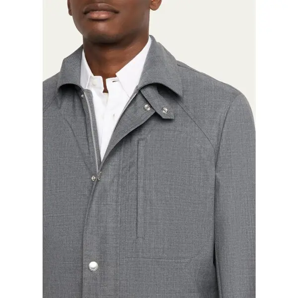 Brunello Cucinelli Water-resistant Wool Shirt Jacket