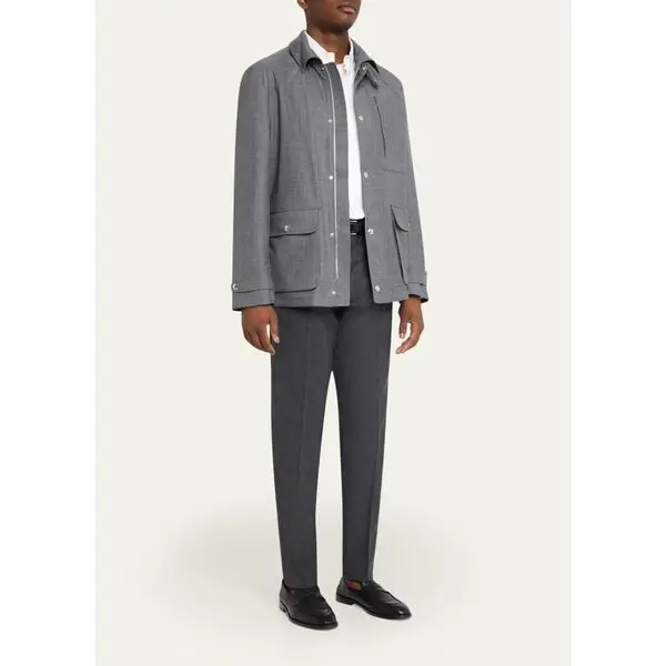 Brunello Cucinelli Water-resistant Wool Shirt Jacket