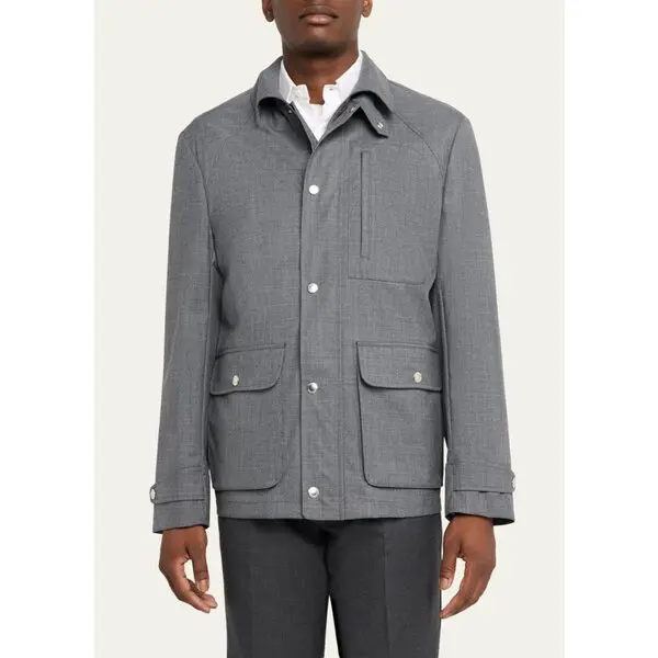 Brunello Cucinelli Water-resistant Wool Shirt Jacket