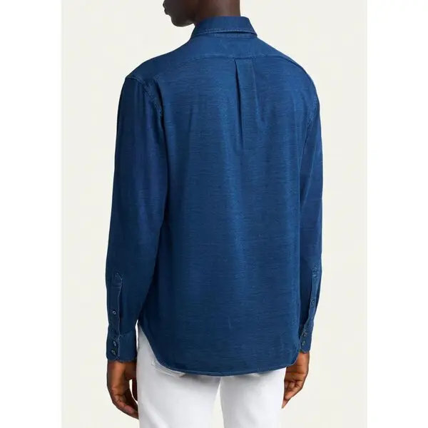 TOM FORD Cotton Denim Point-collar Button-down Shirt