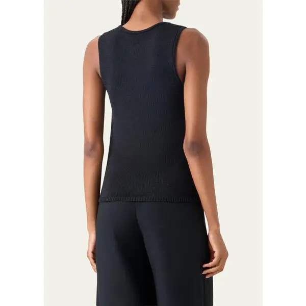 Akris Trapezoid Embroidered Sleeveless Blouse