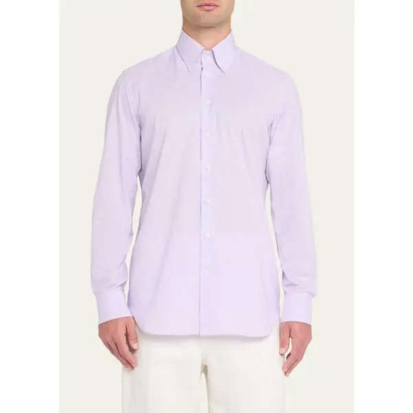 Bergdorf Goodman Micro Check Cotton Shirt