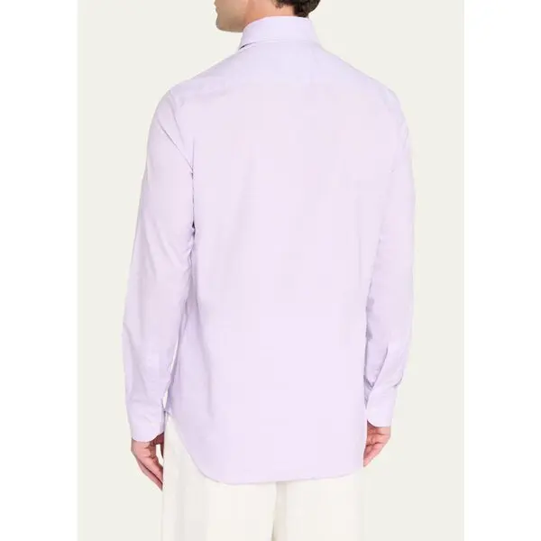 Bergdorf Goodman Micro Check Cotton Shirt