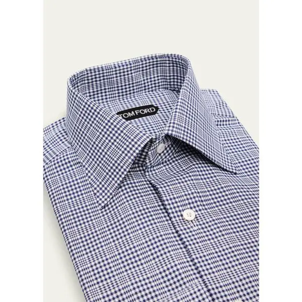 TOM FORD Mutli-check Cotton Dress Shirt