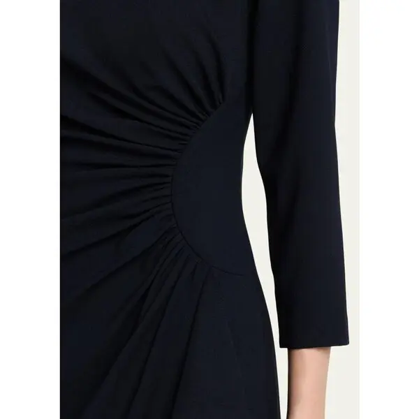 Rickie Freeman For Teri Jon Beaded Draped Crepe Dress