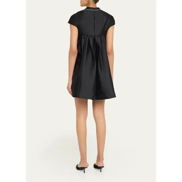 Prabal Gurung Pearly-trim Cap Sleeve Mini Dress