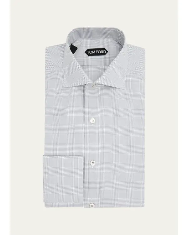 TOM FORD Cotton Fine-check Dress Shirt