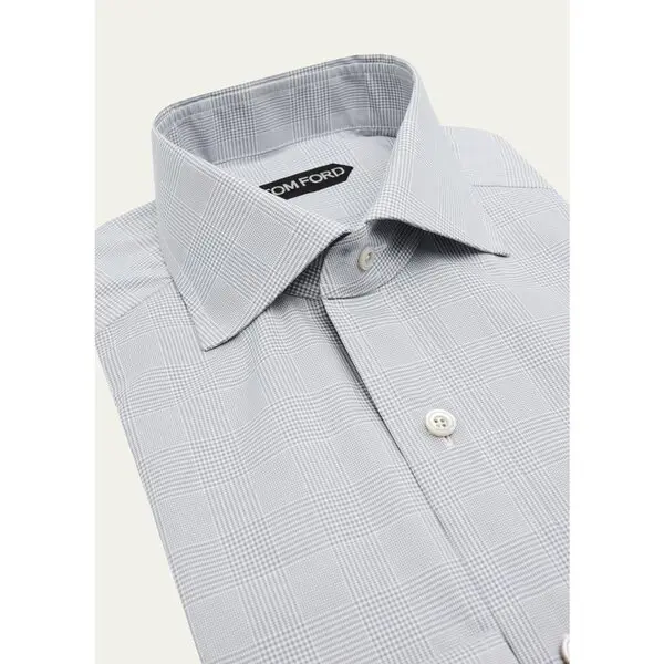 TOM FORD Cotton Fine-check Dress Shirt