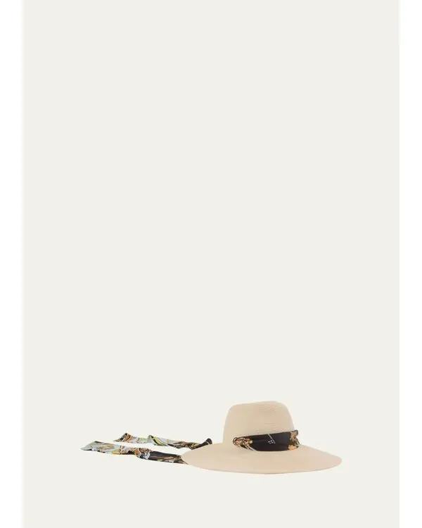 Eugenia Kim Cassidy Sun Hat With Satin Scarf