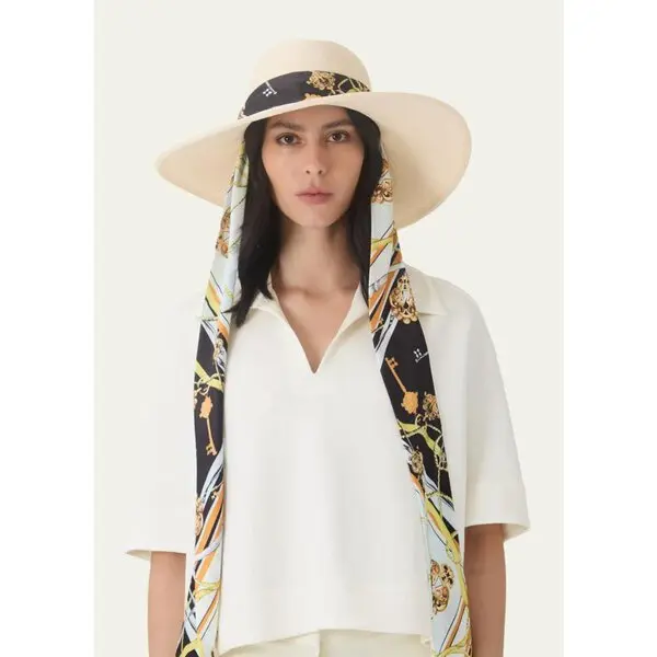 Eugenia Kim Cassidy Sun Hat With Satin Scarf