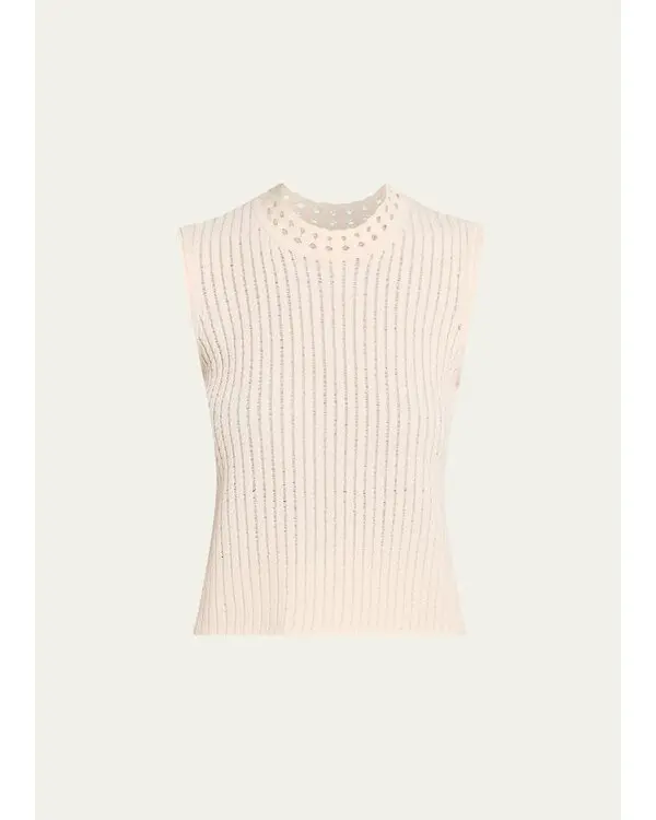 JASON WU Openwork Cable Knit Sleeveless Sweater