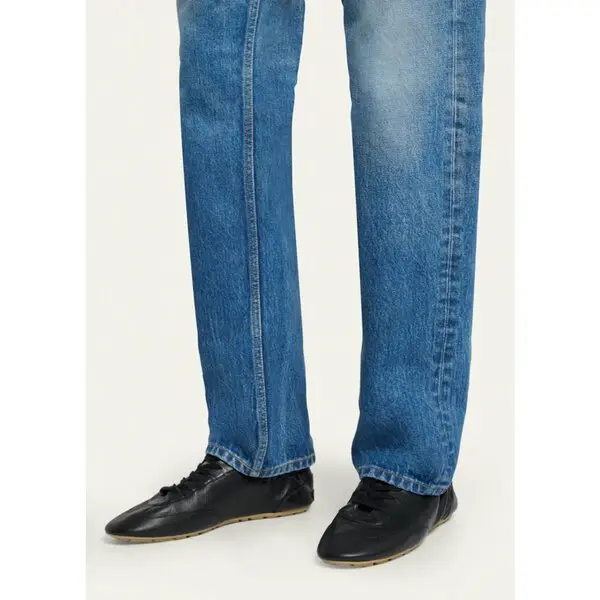 Saint Laurent Lewis Grained Leather Sneakers