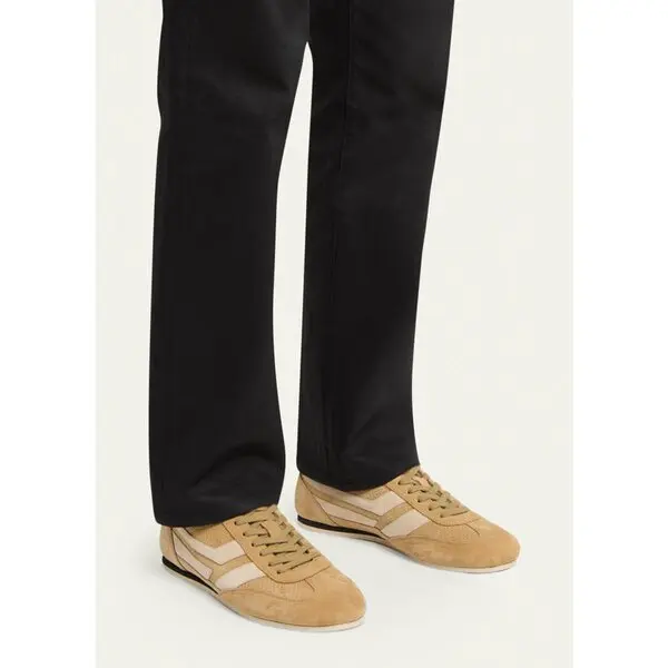 TOM FORD Brook Suede Low-top Sneakers - Camel Bisc