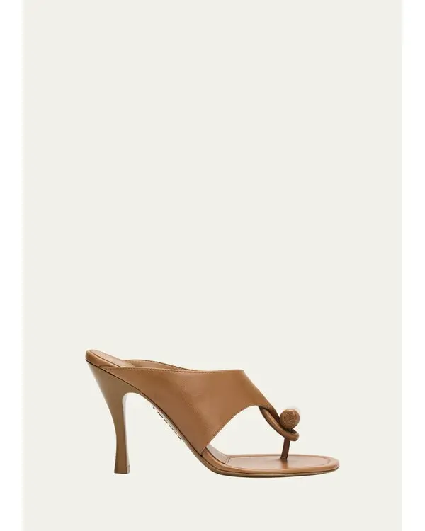 Loewe 90mm Toggle Leather Thong Sandals