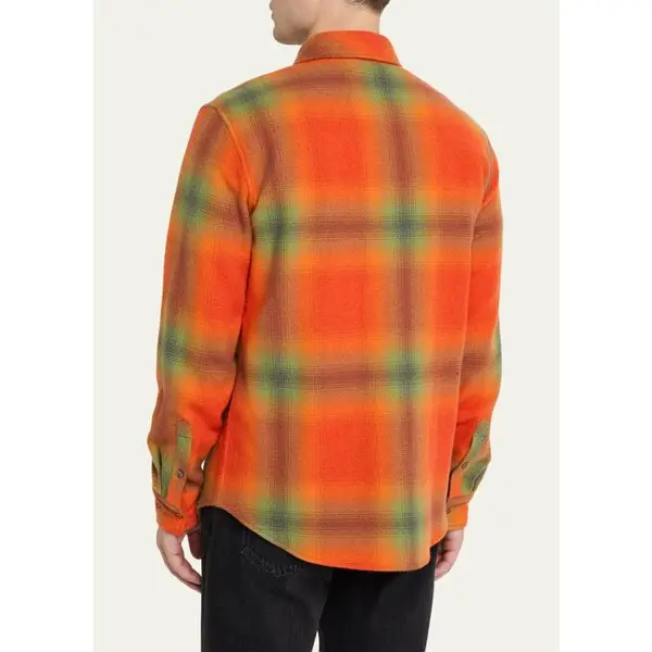 GOD'S TRUE CASHMERE X Harley-davidson Plaid Cashmere Button-down Shirt