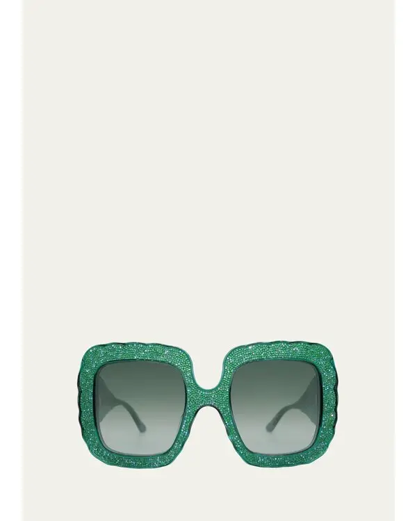 Anna-Karin Karlsson Shade Of Shelly Crystal Square Sunglasses
