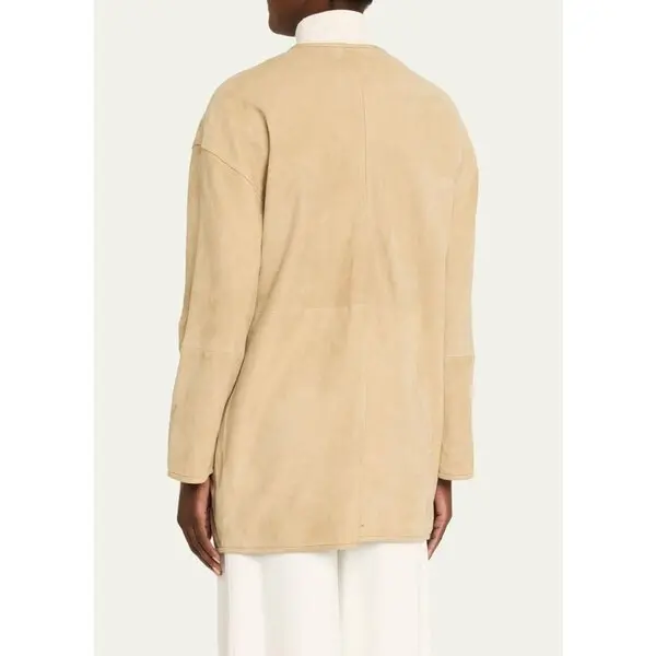 Loulou De Saison Waren Suede Collarless Jacket
