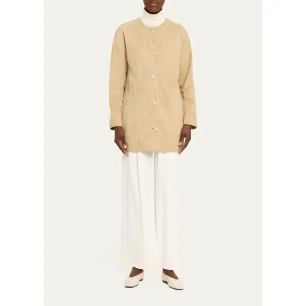Loulou De Saison Waren Suede Collarless Jacket